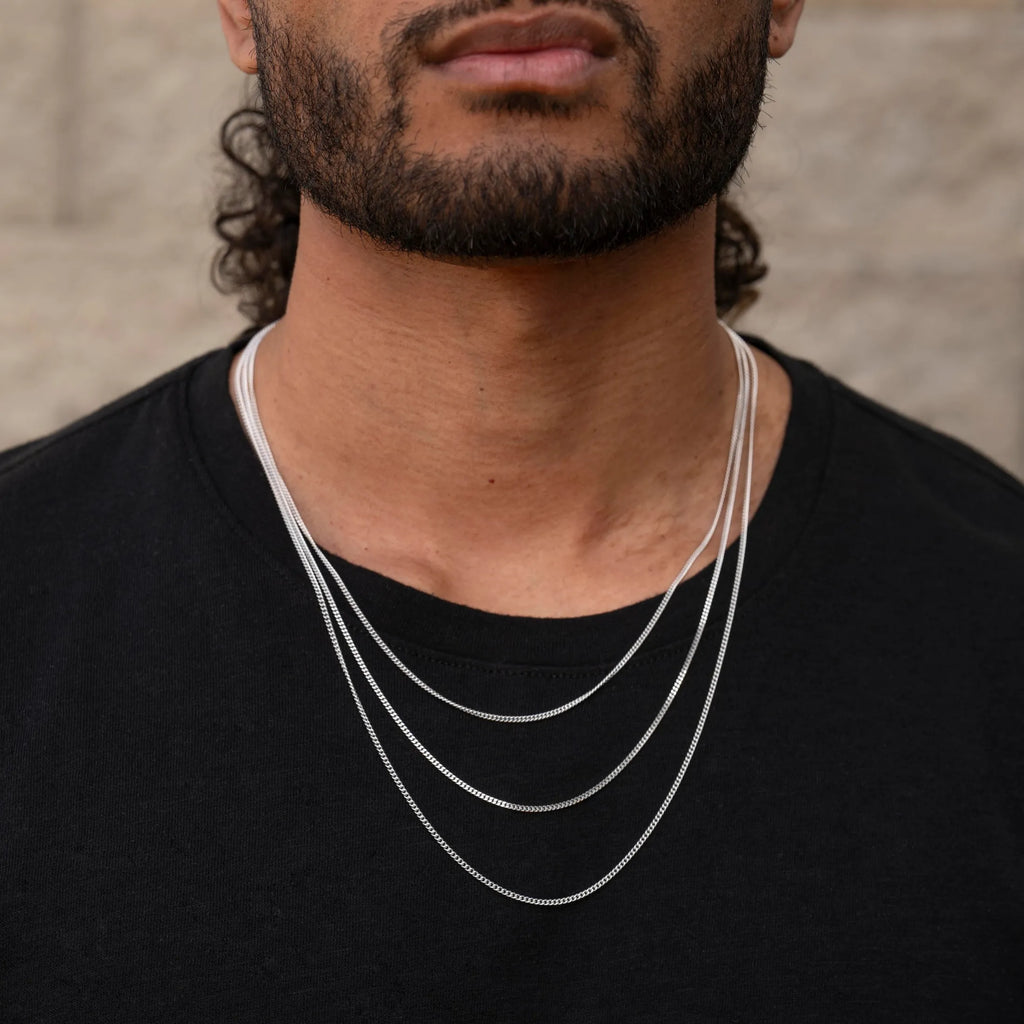 Mens Micro Cuban Chain Necklace - Silver | Vincero Collective