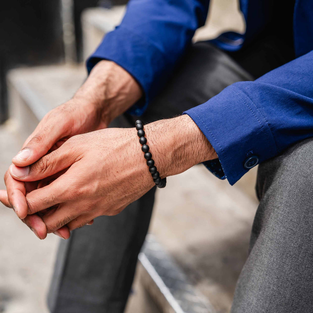 Spiritual Bead Set 8mm - Black Onyx & Riverstone & Vincero Collective