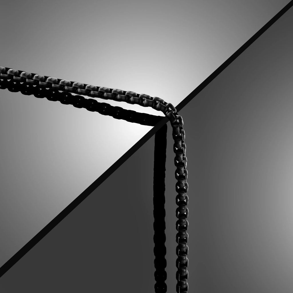 Men's Black Box Chain Necklace | Vincero Collective