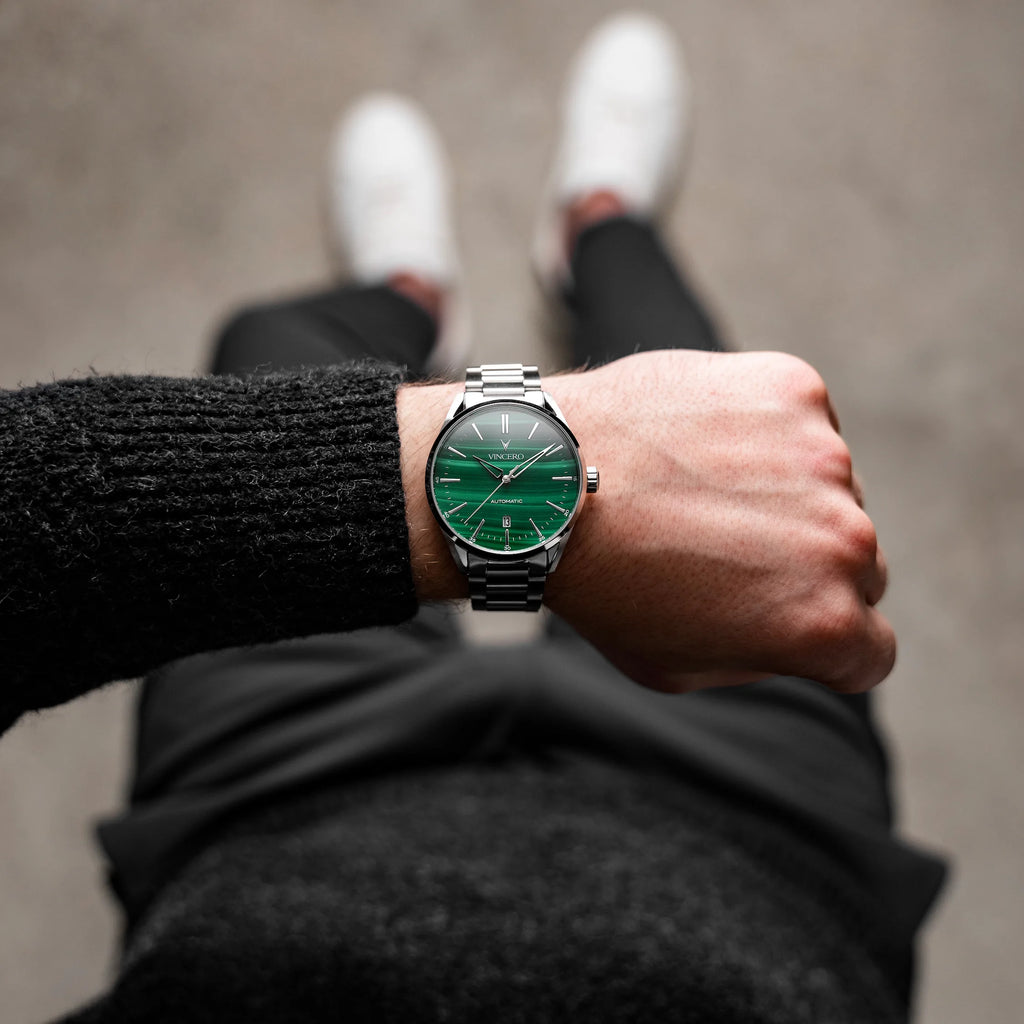 Icon Automatic - Silver Malachite | Vincero Collective