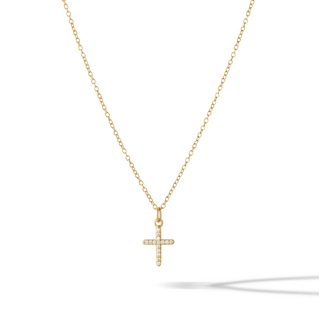 Women's Pavé Cross Necklace - Gold | Vincero Collective