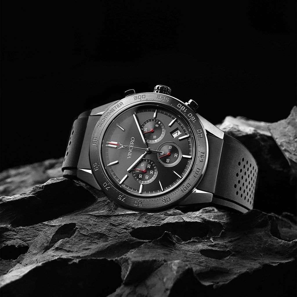 The Rogue - Gunmetal + Red | Vincero Watches & Vincero Collective